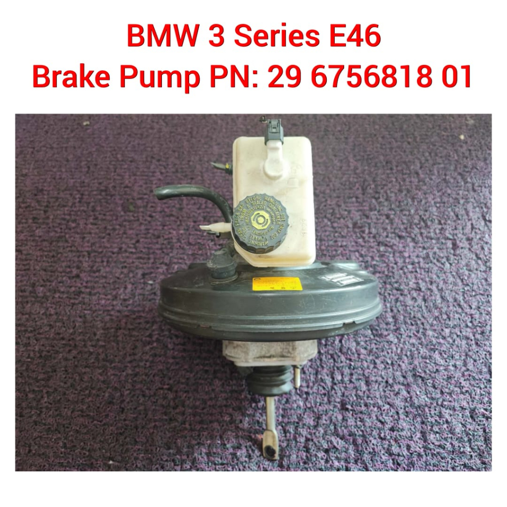 BMW 3 Series E46 Brake Master Pump PN : 29 6756818 01 / Brake Booster ...