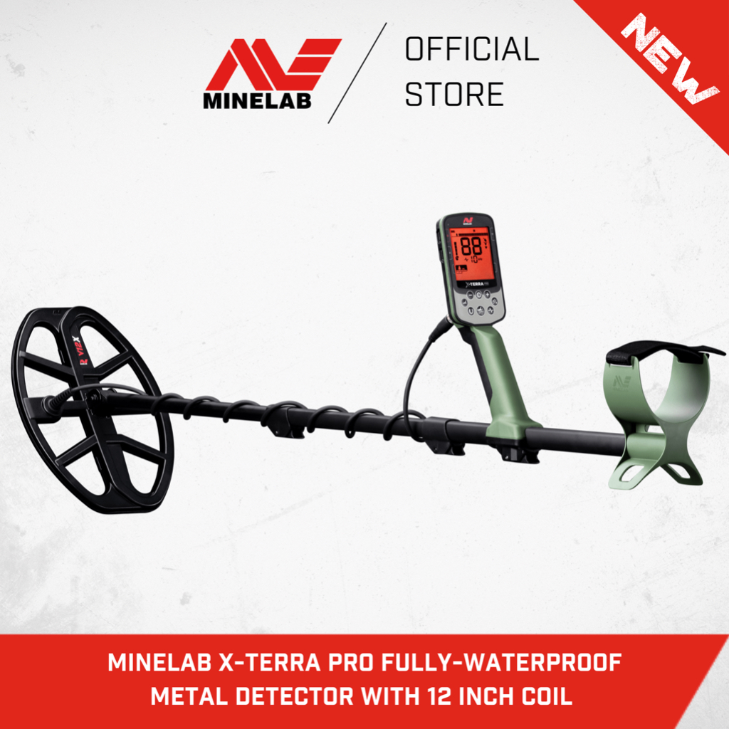 Minelab X-Terra Pro Fully-Waterproof Metal Detector with 12 inch Coil ...