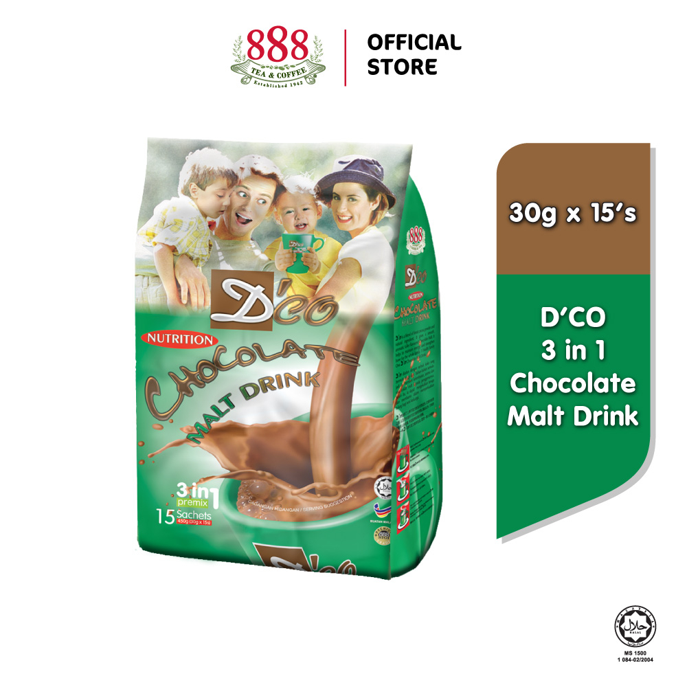 888 DCO 3 in 1 Chocolate Malt Drink (30g x 15 Sachets) | Shopee Malaysia