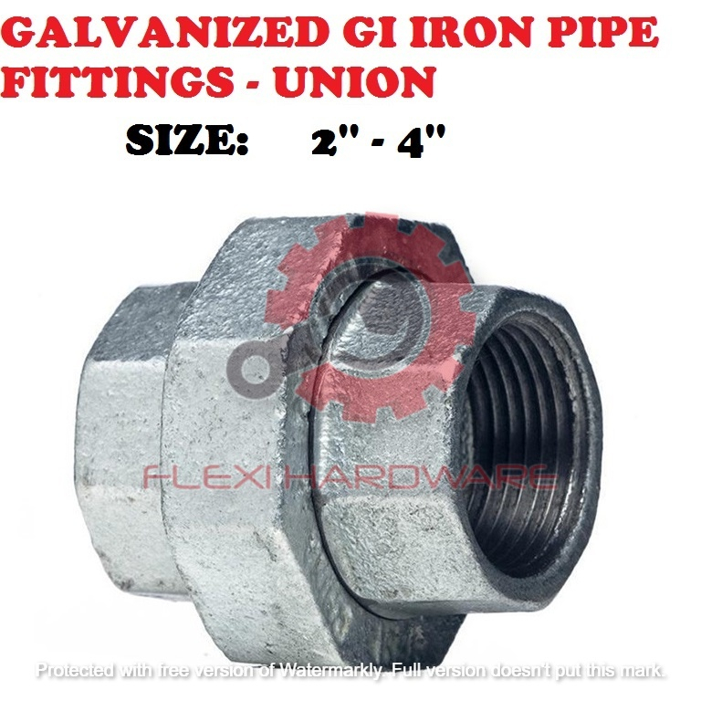 [READY STOCKS] 2" - 4" GI UNION / GALVANISED IRON UNION PIPE/ GI ...