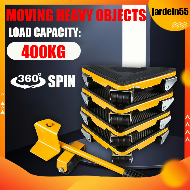 🔥 5pcs Set Heavy Furniture Lifter Mover Transport Max Load 400kg Wheel ...