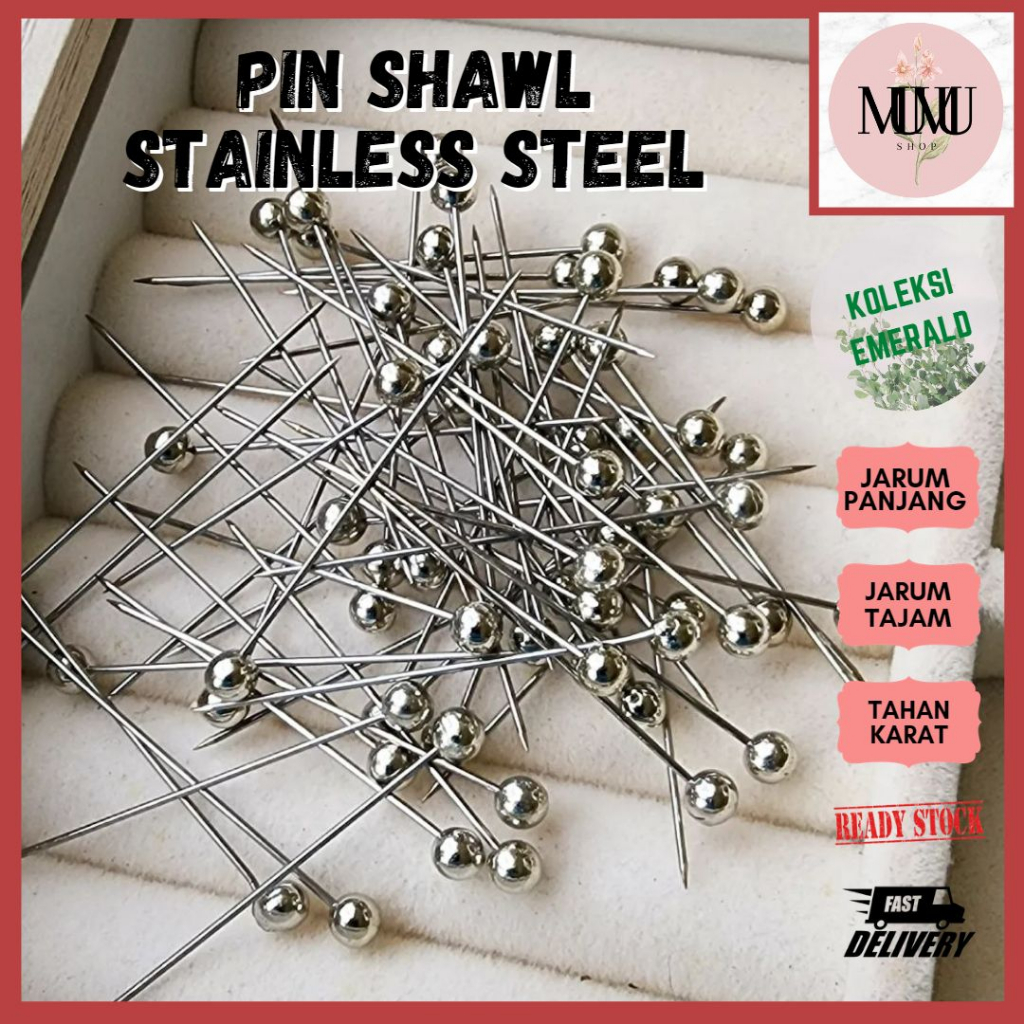 Jarum Peniti Stainless Steel [20pcs] PRE-ORDER Pin Tudung Shawl Jarum ...