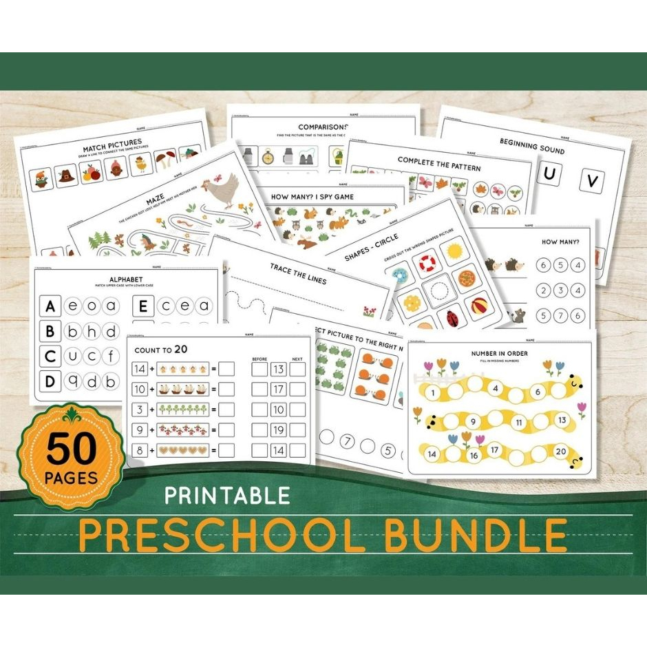 A127 – [PDF] Preschool Bundle (Alphabet, Shapes, Math and other fun ...