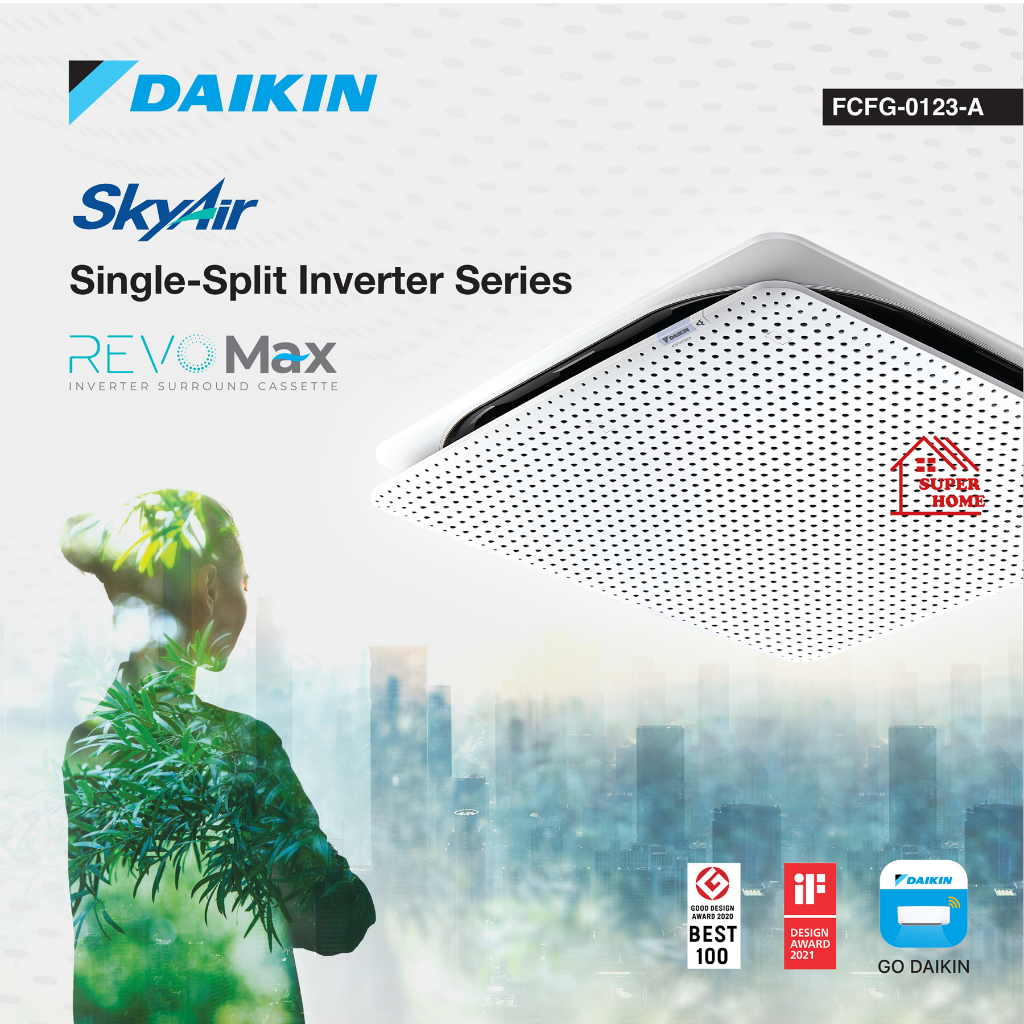 Daikin REVO Max Surround Inverter Cassette 2.0hp - 6.0hp Inverter ...