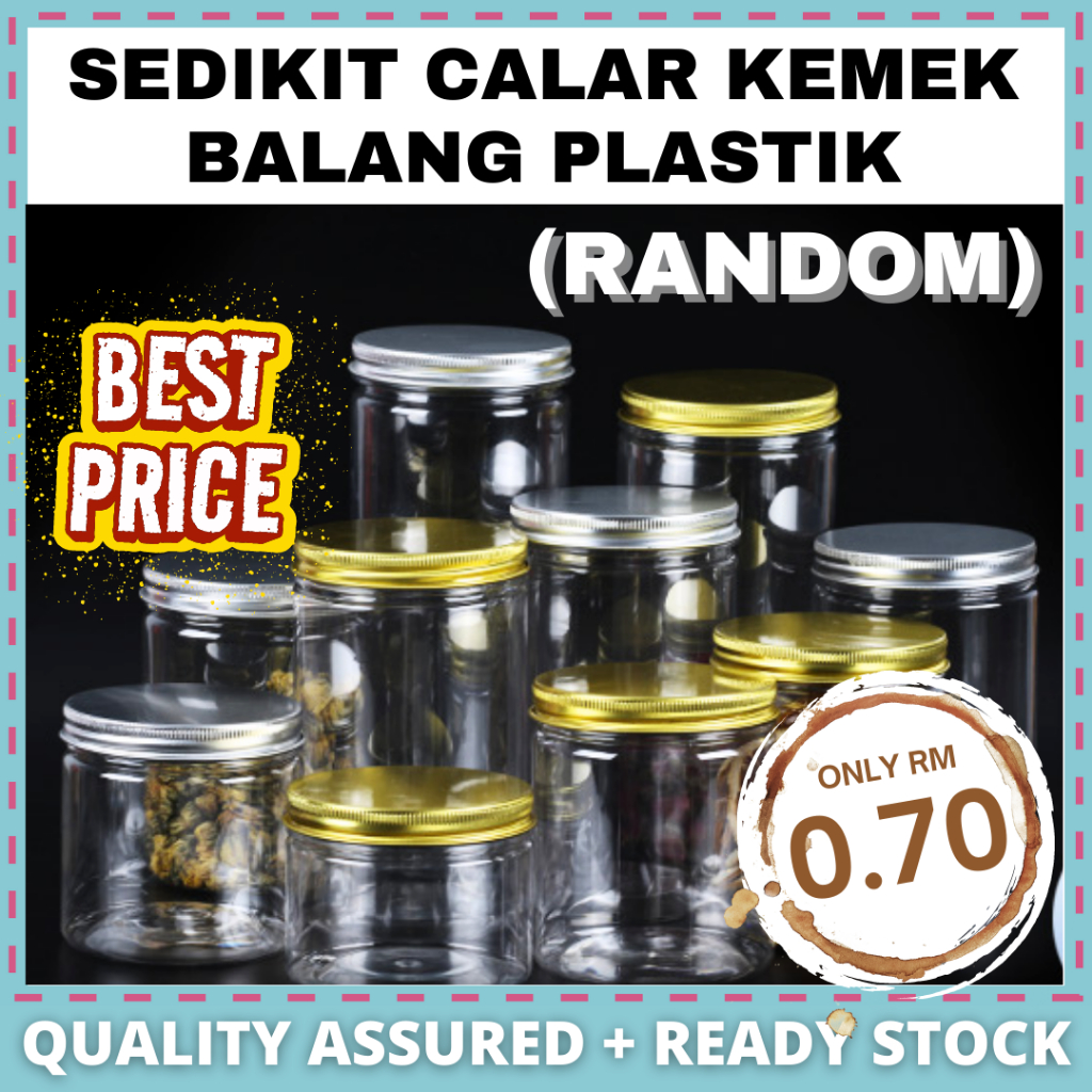 Momoyocraft Plastic Jar Transparent Jar Food Storage Jar Botol Plastik ...