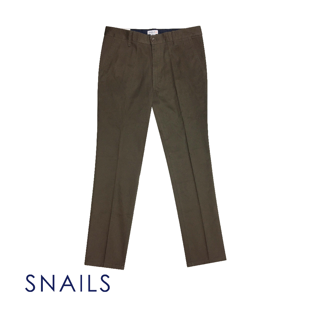 SNAILS MEN COTTON BRUSH LONG PANTS - SLIM FIT [011235-16761] | Shopee ...