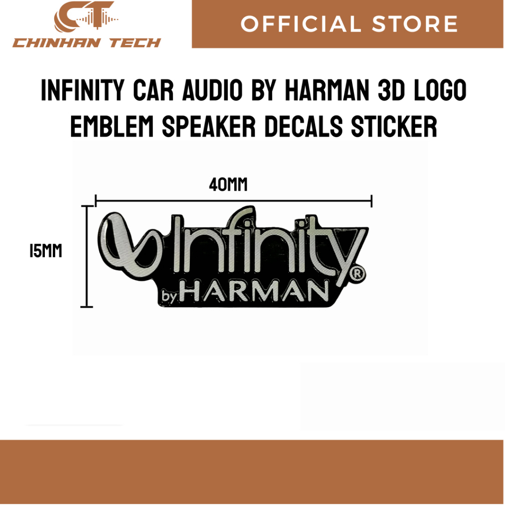 Infinity Car Audio by Harman 3D Logo Emblem Speaker Decals Sticker High Quality | Shopee Malaysia