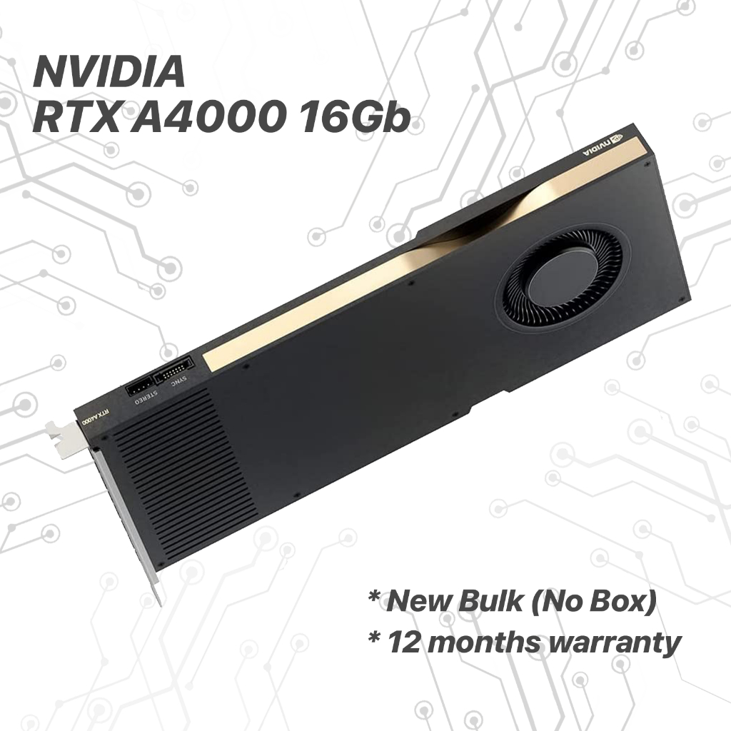 (New Bulk) nVidia RTX A4000 16Gb Professional Graphics Card READY STOCK ...