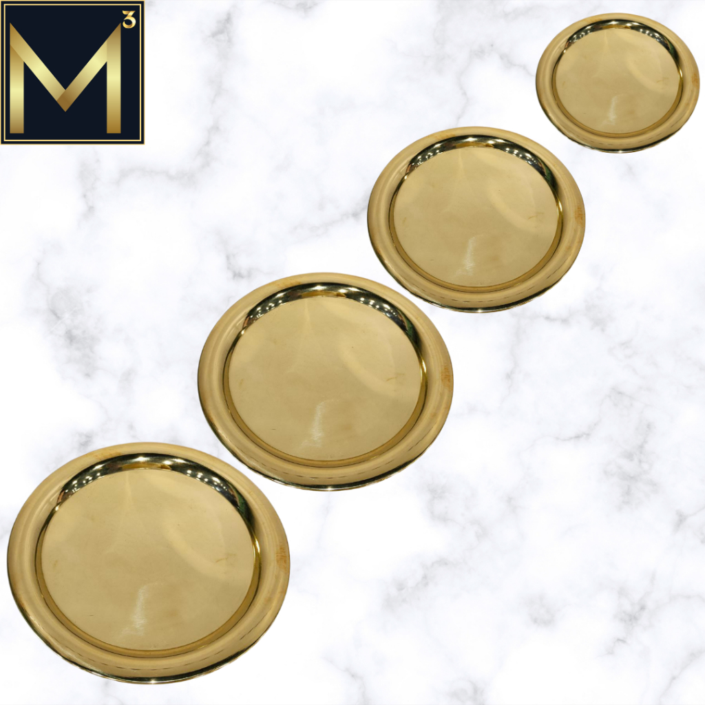 PLAIN PLATE/POOJA TATTHU/PLATE/BRASS/THAMBALAM/DECORATION | Shopee Malaysia