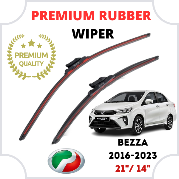 PERODUA BEZZA 2016-2023 PREMIUM QUALITY RUBBER WIPER BLADE (2PCS/SET ...