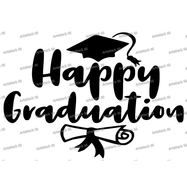 [READY STOCK] Happy Graduation Sticker for 10inch Foil Balloon ( Heavy ...