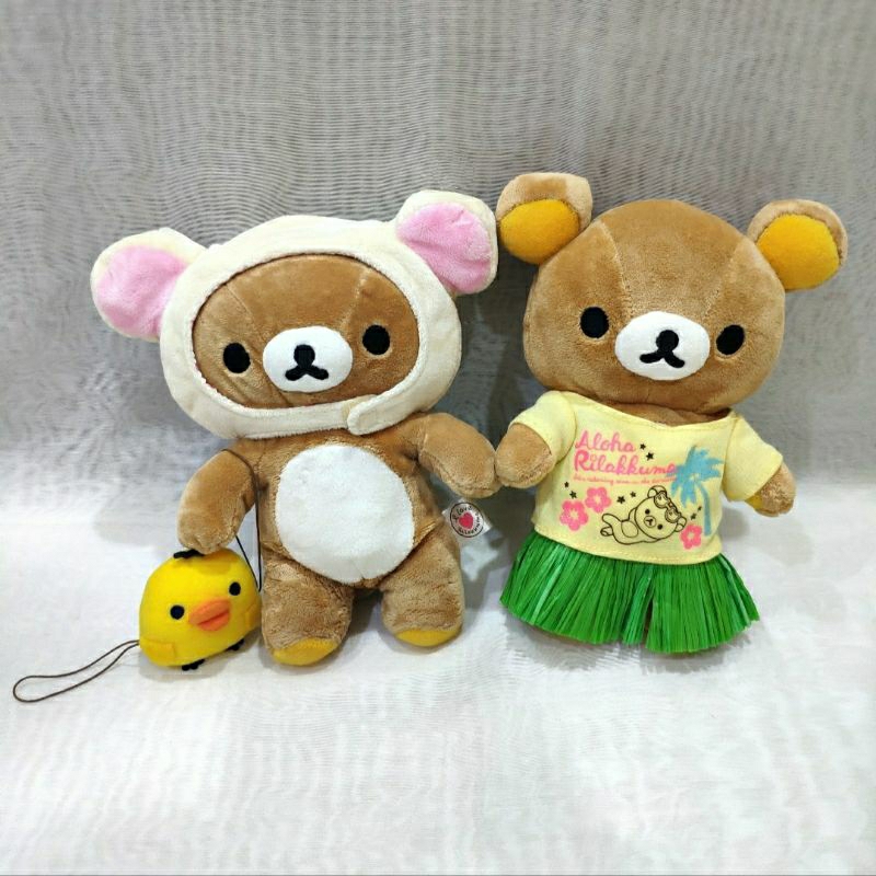 Combo San-X Aloha rilakkuma & rilakkuma with kiiroitori backpack ...