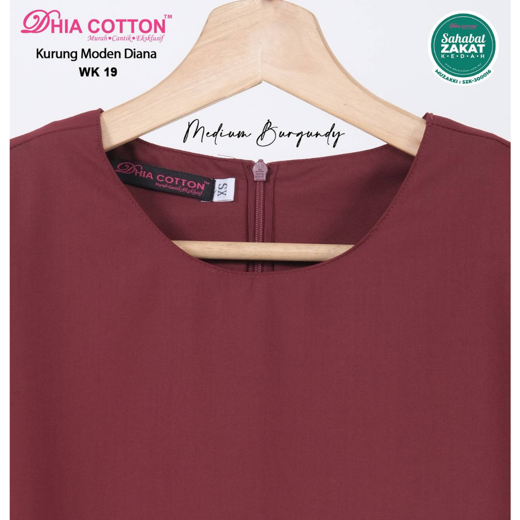 MEDIUM BURGUNDY CODE 19 SULAM TAMPAL BAJU RAYA SEDONDON FAMILY BAJU ...