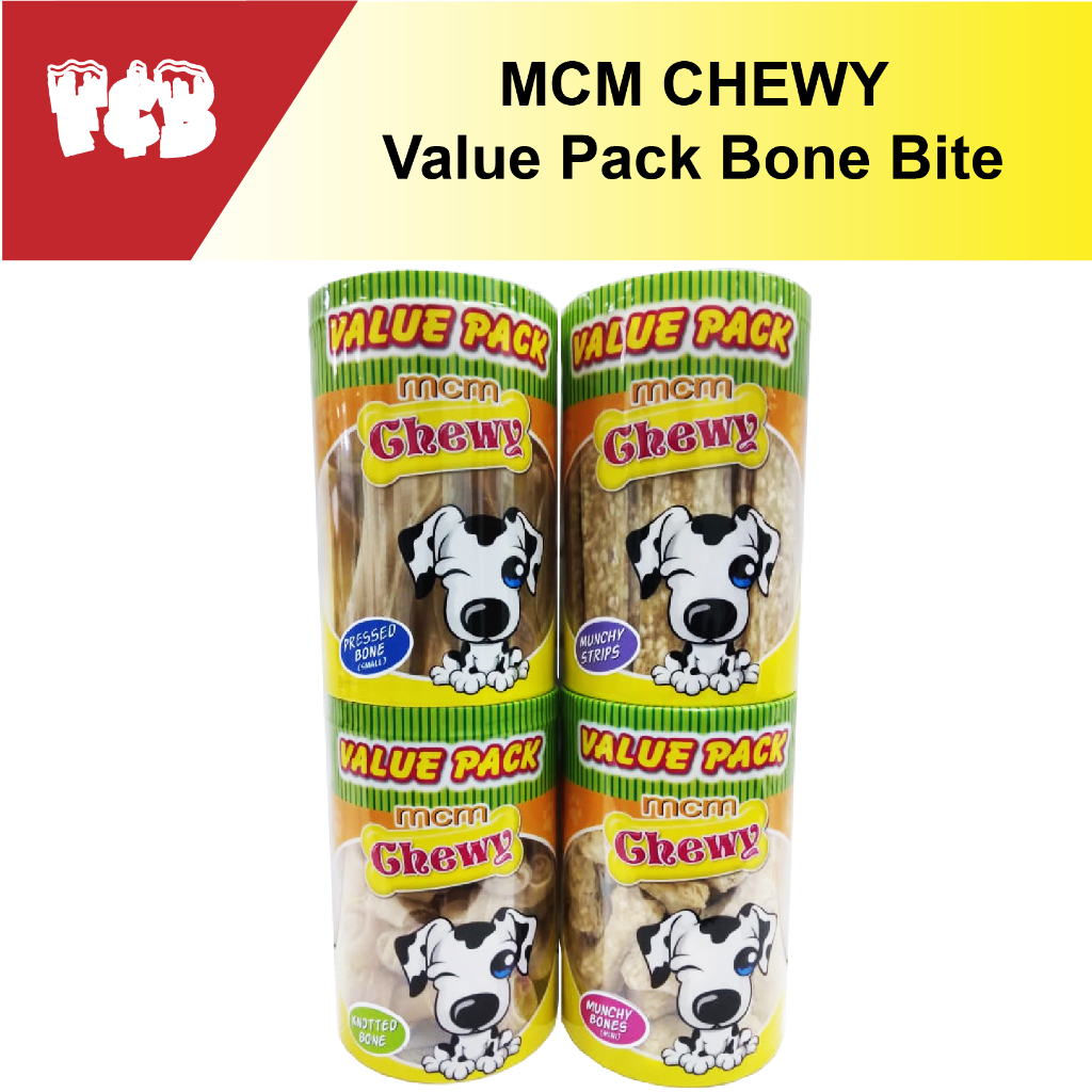*MCM Chewy Value Pack Bone Bite (Knotted Bone / Pressed Bone - Small / Munchy Strips / Munchy ...