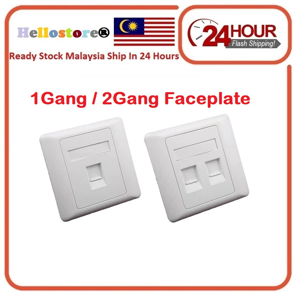 CAT5E/CAT6 1gang2gang Faceplate Data Wall Socket Outlet Face Plate ...