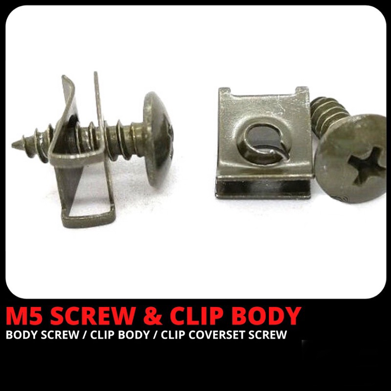 (1PCS) M5 SCREW & CLIP BODY SCREW DAN CLIP COVERSET SCREW YAMAHA LC Y15 ...