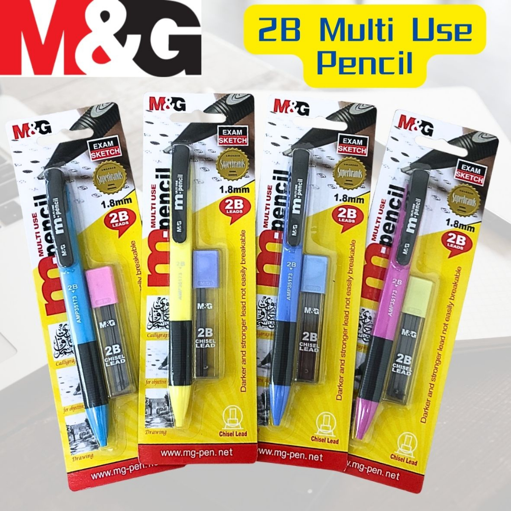 M&G 1.8mm 2B Multi Use M-Pencil (Pencil & Leads 1 Set) AMP 35173 / 2B ...