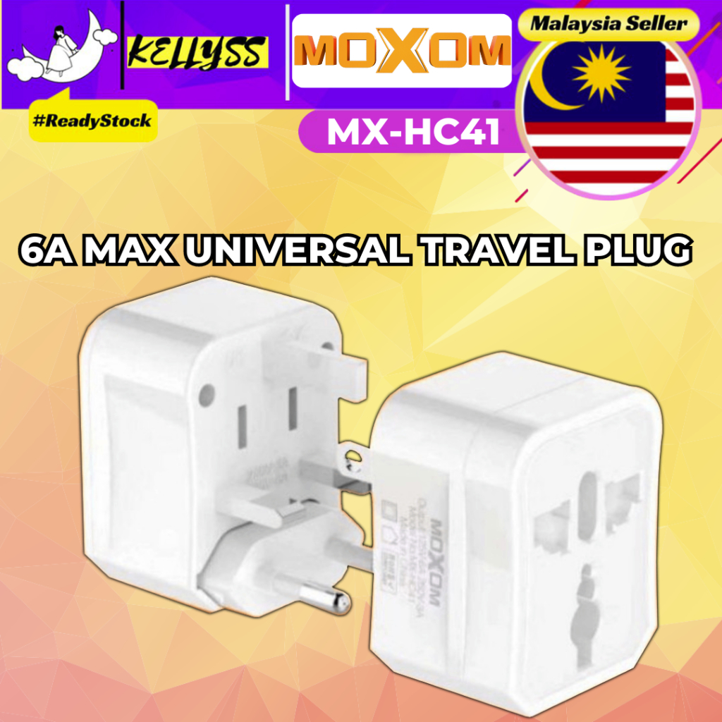 MOXOM MX-HC41 Universal Plug Travel Adapter Socket Plug Converter Adapter Detachable Multi Plug ...