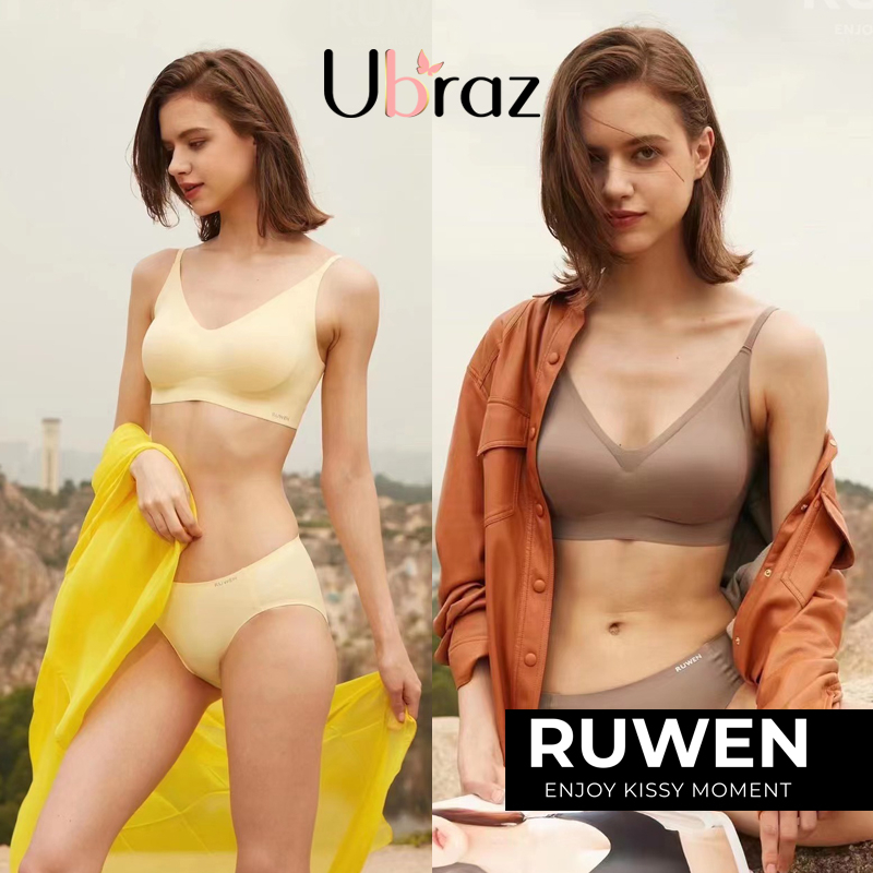 Malaysia Ready Stock KISSY RUWEN 如吻新款U背吊带文胸套装 无痕内衣 无钢圈内衣 女士内衣 少女胸罩New Product kissy ruwen Rukis ...