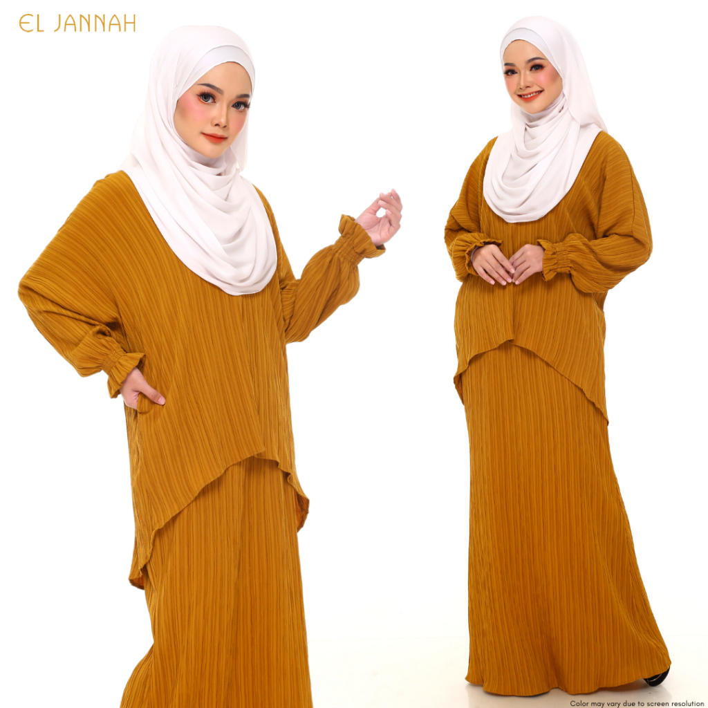 🔥READY STOCK🔥 Baju Kurung Kaftan Ironless Bat Wing Off Shoulder Plus ...