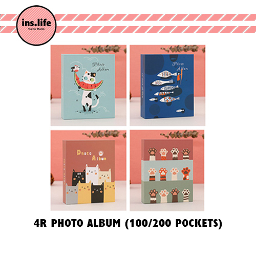 (Premium Quality) 4R Photo Album Cute Design 100/200 Photos with Insert ...