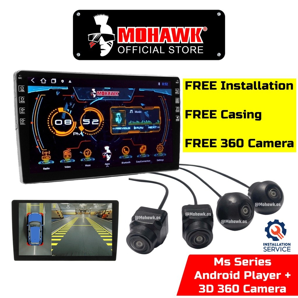 Mohawk Ms Series Car Android Player With 3D 360 Reverse Camera | Shopee ...