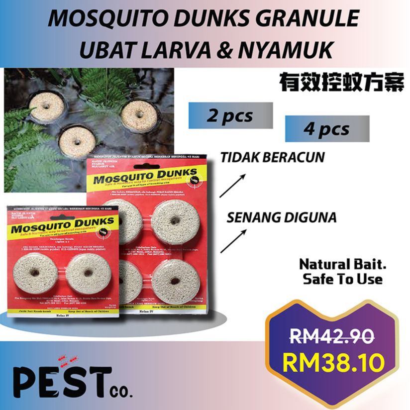 Mosquito Dunks Control Solution / Ubat Kawalan DUNKS Nyamuk / Ubat ...