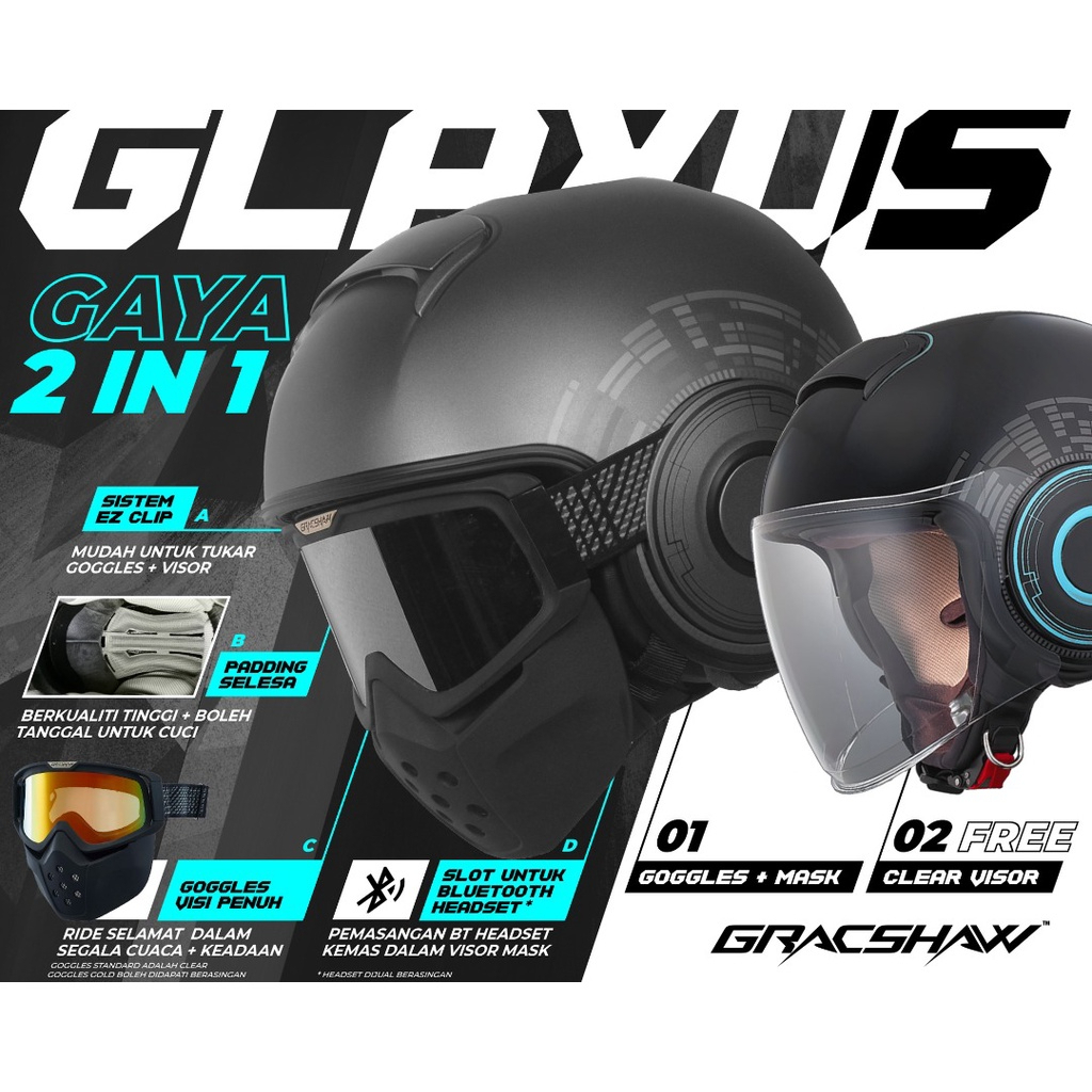 GRACSHAW GLAXUS G828/ OPEN FACE | Shopee Malaysia