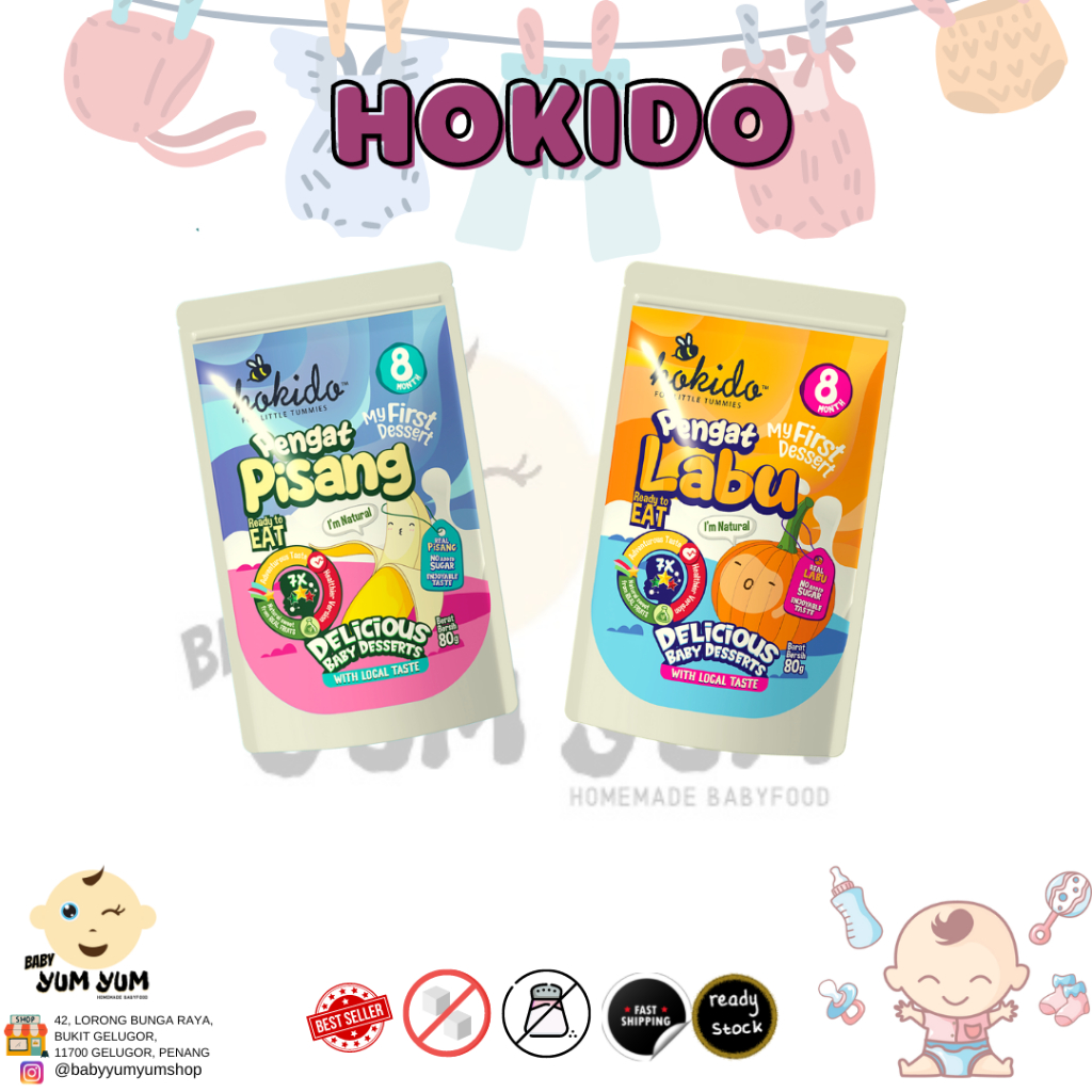 HOKIDO READY TO EAT BABY DESSERTS PENGAT PISANG DAN PENGAT LABU UNTUK ...