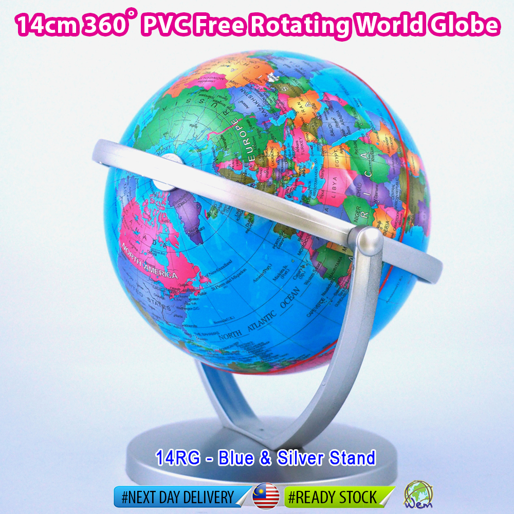 🌍 14cm 360˚ PVC Free Rotating World Globe | Globe Bola Dunia 14cm 🌍 ... 🌍 14cm 360˚ PVC Free Rotating World Globe | Globe Bola Dunia 14cm 🌍 ...