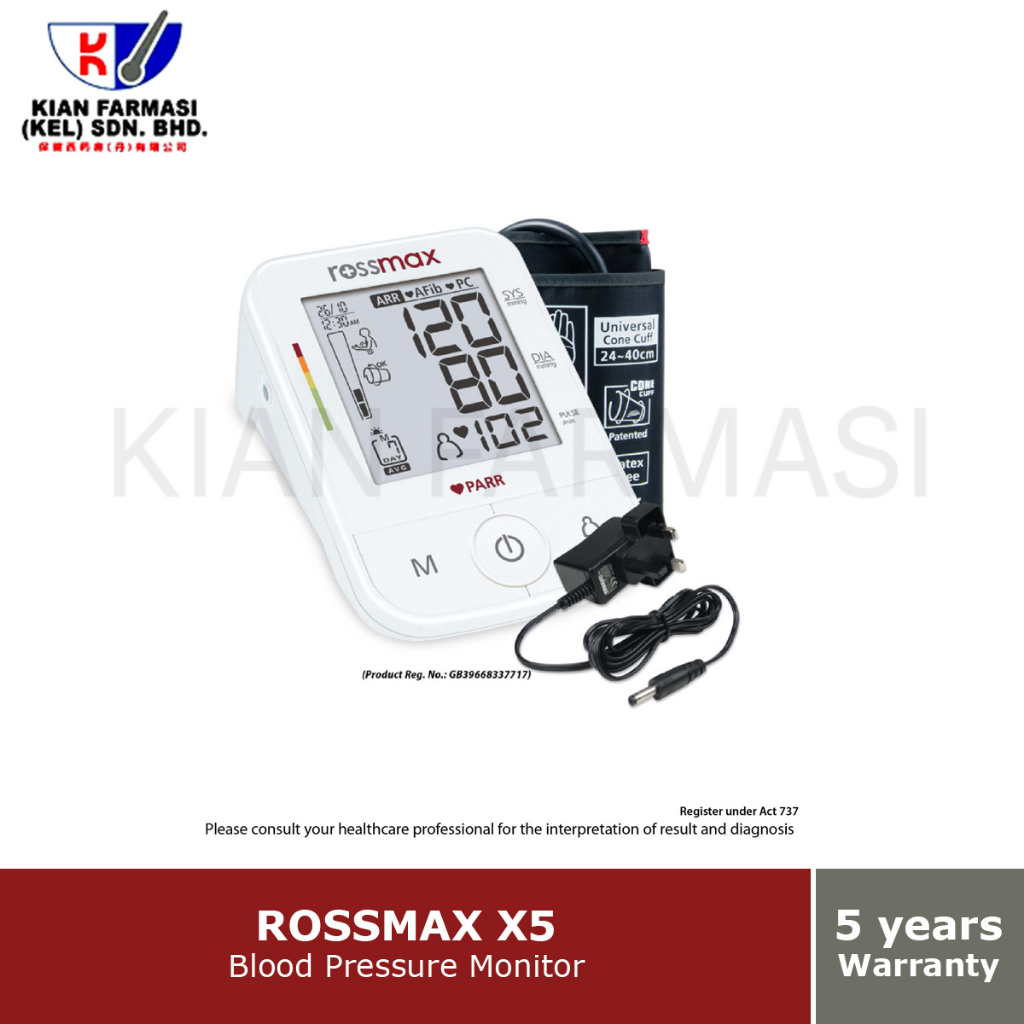 ROSSMAX X5 "PARR" Automatic Blood Pressure Monitor | Shopee Malaysia