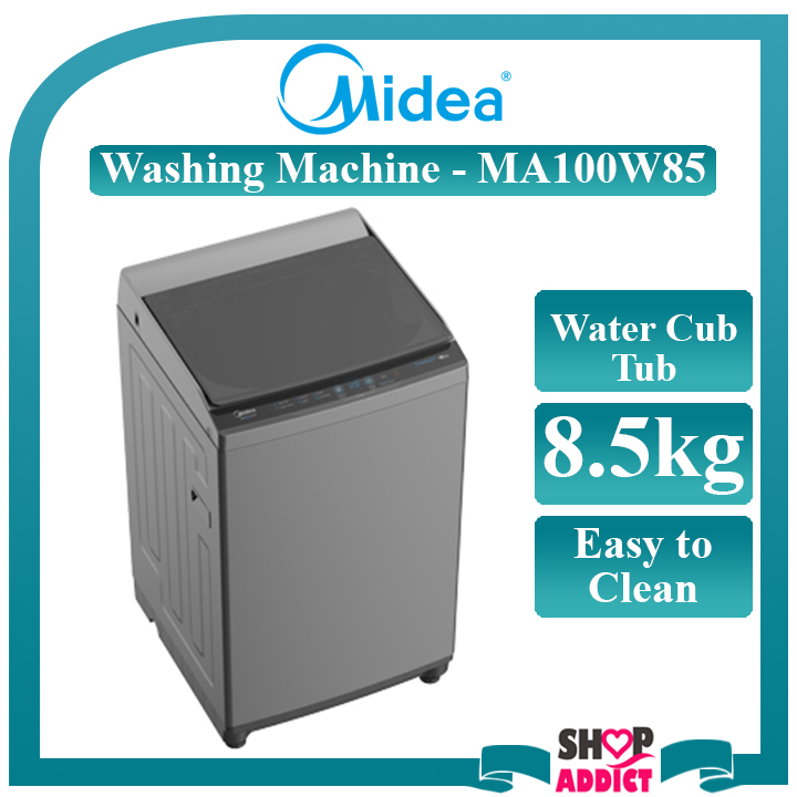 MIDEA MA100W85 Fully Auto Washing Machine Mesin Basuh 8.5kg | Shopee ...