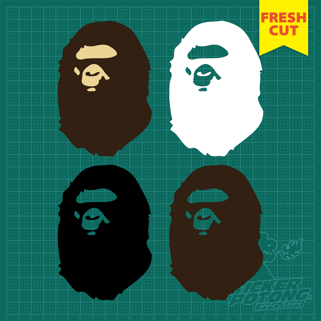 STICKER BAPE (STICKER POTONG) | Shopee Malaysia