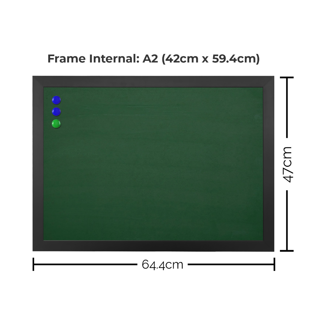 Frambie Framed Magnetic Chalkboard | A2 A1 Blackboard With Frame For Drawing Sketching Teaching ...