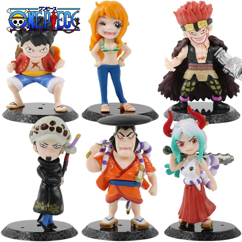 One Piece Luffy Law Yamato Nami Eustass Kid Kozuki Oden Mini Figure ...