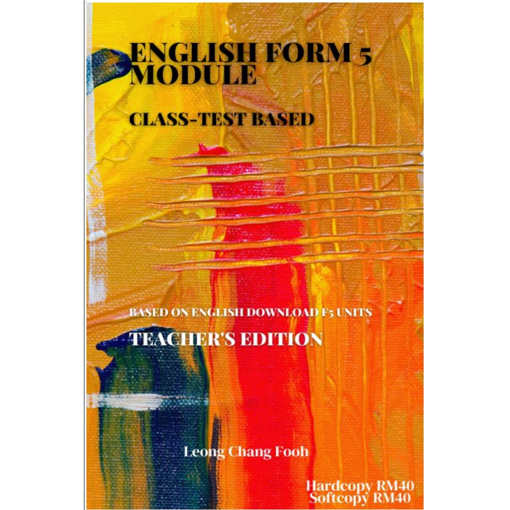 Hardcopy and Softcopy English Form 5 module by Mr. Leong | Shopee Malaysia