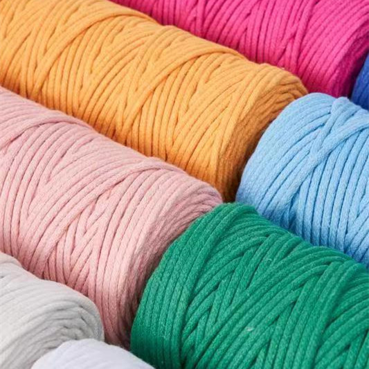 3mm 100m Core Spun Cotton Rope Macrame Rope 3mm彩色包芯棉绳 100m | Shopee ...