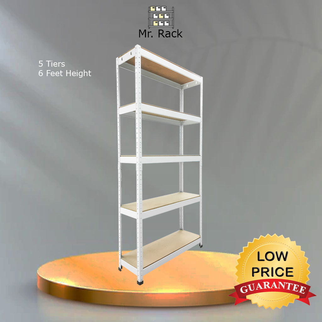 Mr. Rack M136 5 Tiers HDF Board Boltless Storage Rack Shelf Rack 186cm ...