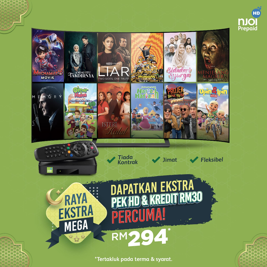 NJOI Box Set Prepaid Satellite TV - Decoder + Smart Card + Outdoor Unit ...