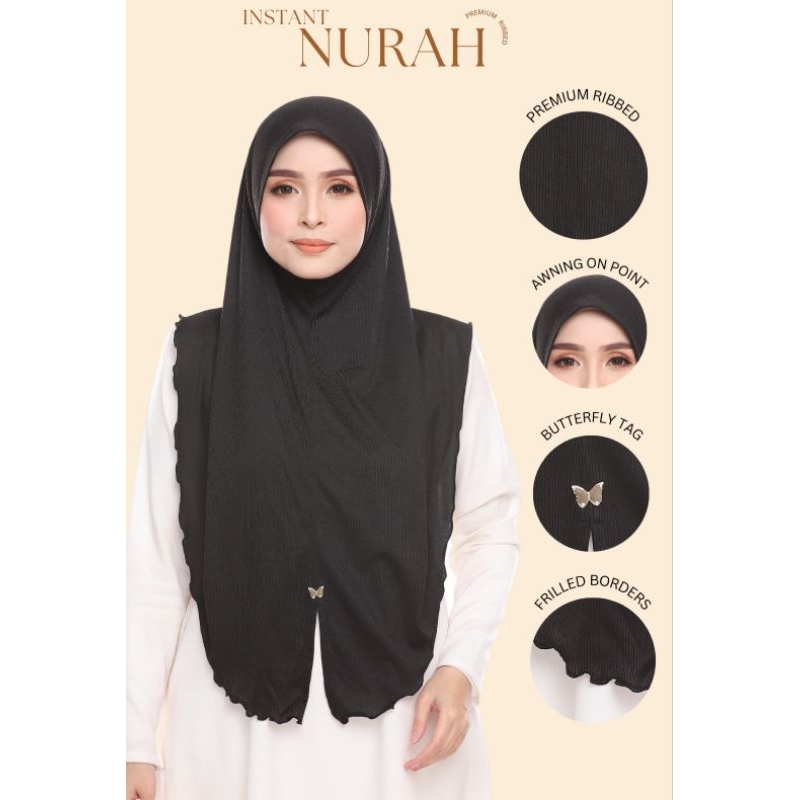 KHIMAR INSTANT PREMIUM RIBBED TEG BUTTERFLY | Shopee Malaysia