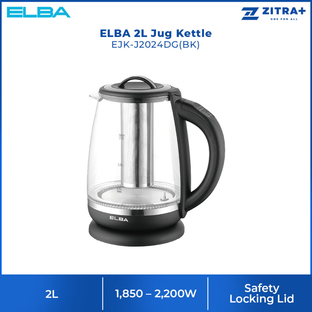 ELBA 2L Jug Kettle EJK-J2024DG(BK) | 5 Temperature Settings | With LED ...