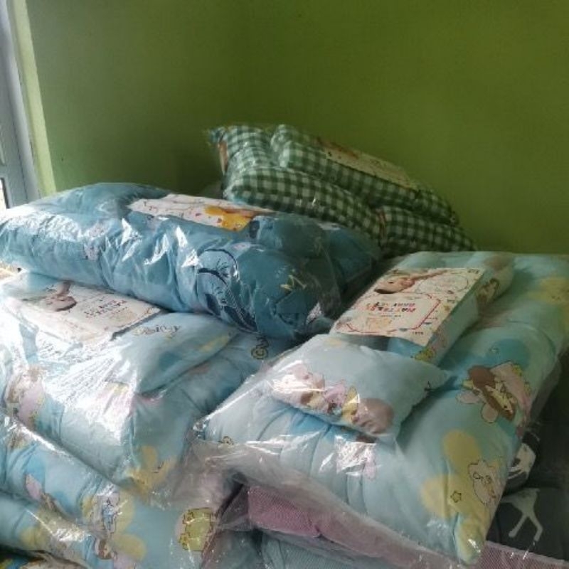 set tilam bayi baby cot dengan bantal lembat tebal gebu boleh di basuh ...