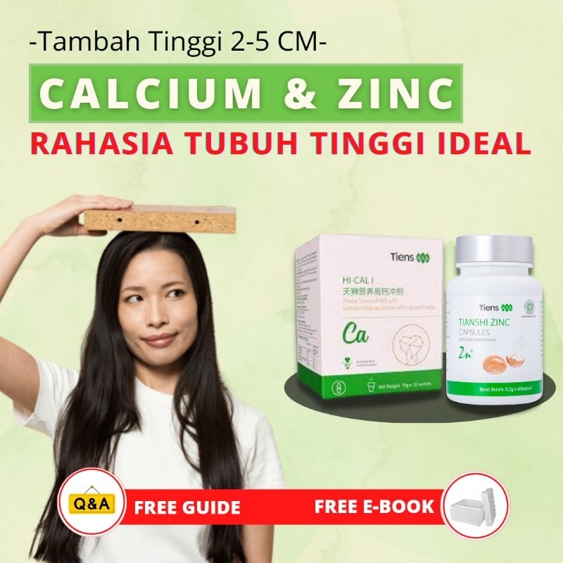 UBAT TINGGI BADAN CALCIUM DAN ZINC CAPSULES - PENINGGI BADAN TERBAIK DI ...