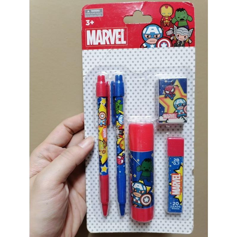 Original Marvel Kawaii 5 IN 1 STATIONERY SET | Shopee Malaysia