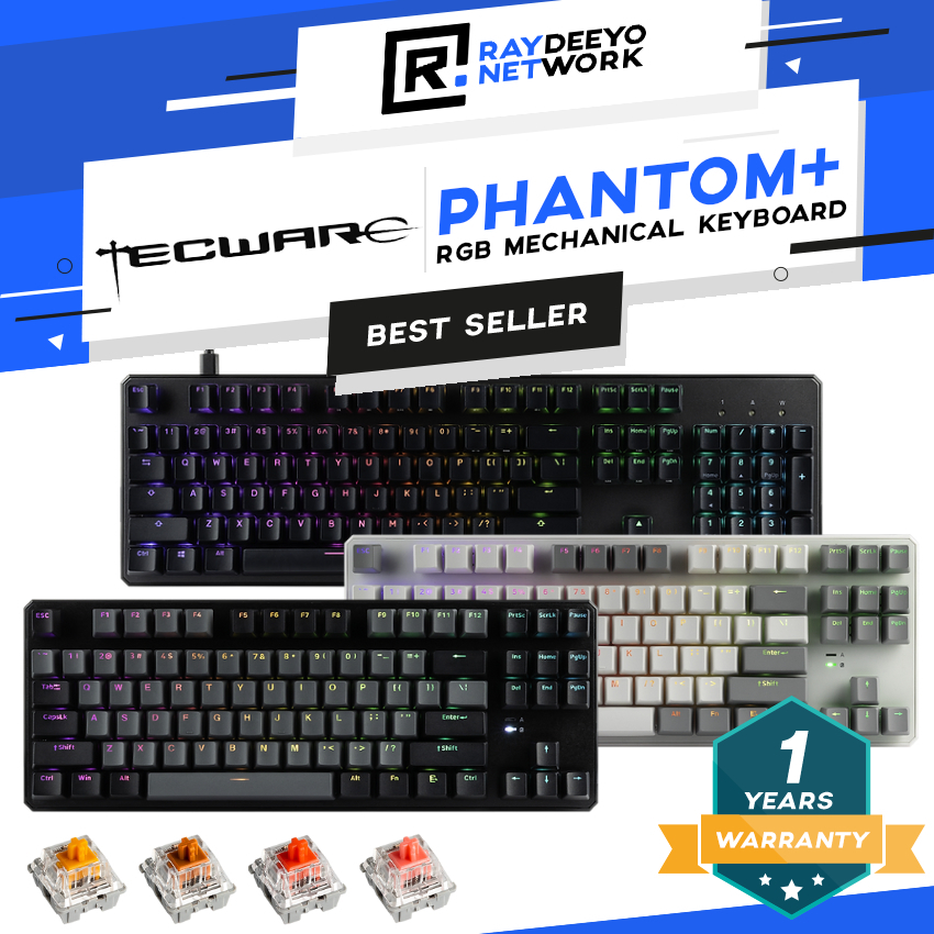 Tecware Phantom+ / Phantom+ Elite RGB Mechanical Gaming Keyboard [Hot ...