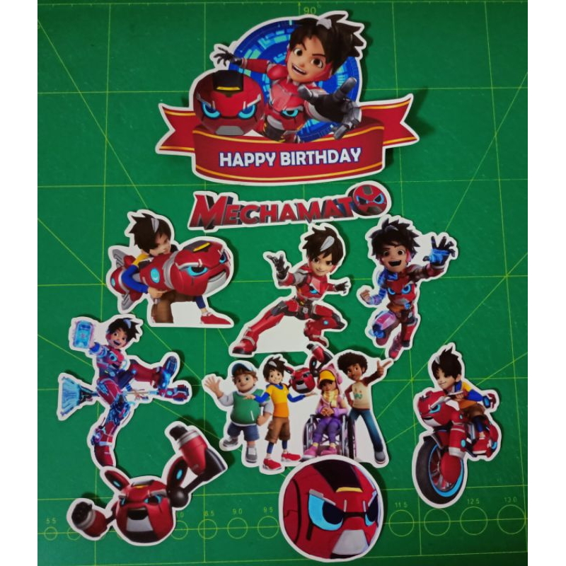 Mechamato Cake Topper (Free add name) | Shopee Malaysia