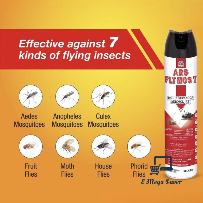 🇯🇵ARS Fly Mos 7 Insecticide Spray 600ml (Class IV) | Shopee Malaysia