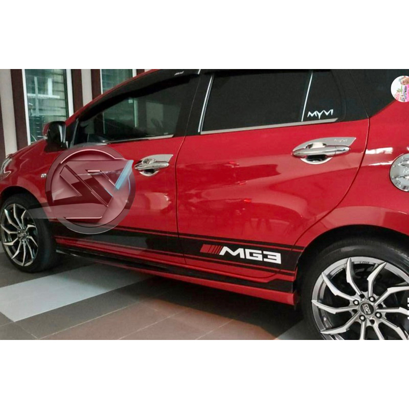 (Ready Stock ) S455# 2pc Myvi mg3 Car Body Side Vinyl Decal Sticker ...