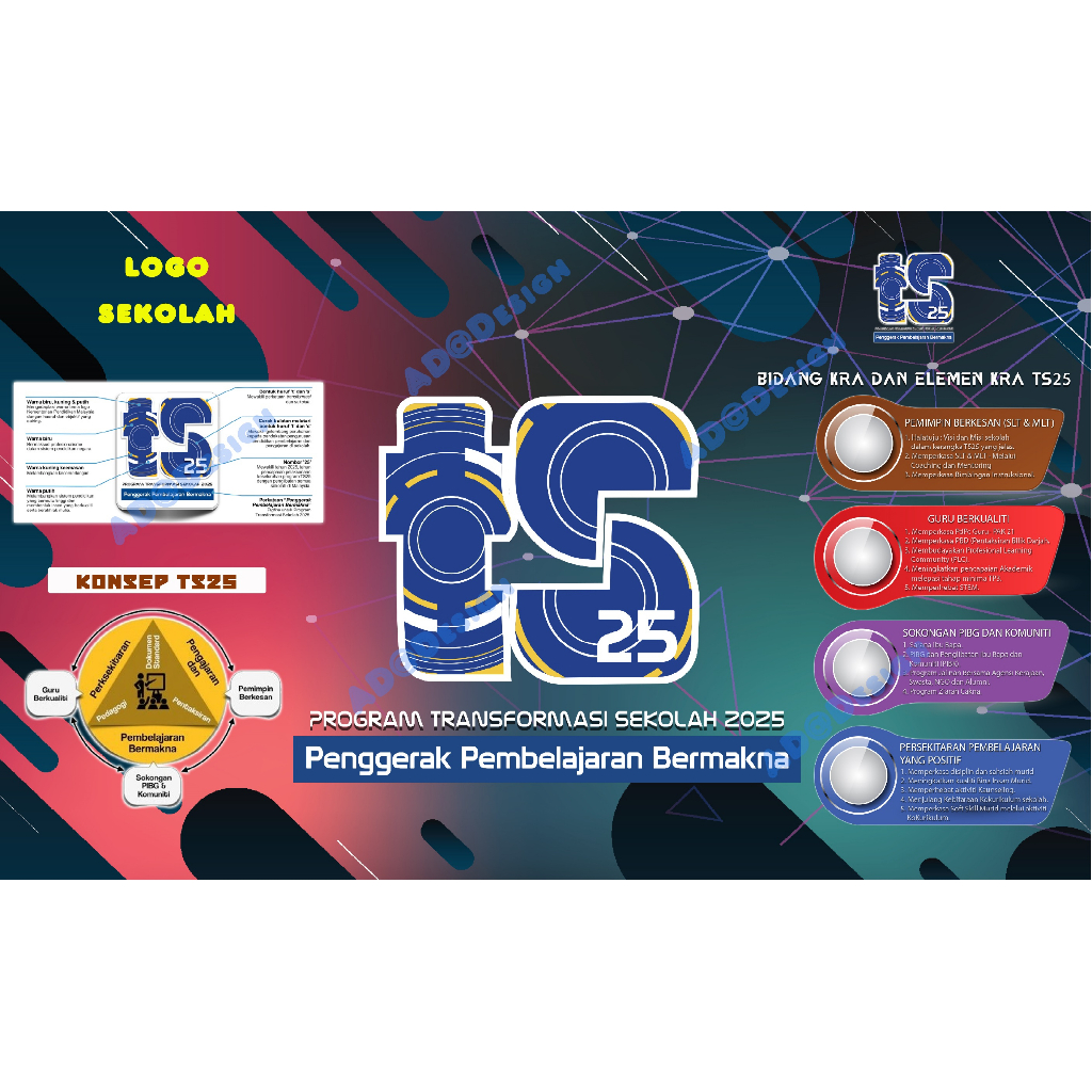 BANNER & BUNTING PROGRAM TRANSFORMASI SEKOLAH (TS25) | Shopee Malaysia