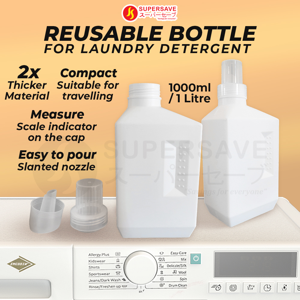 Reusable Liquid Bottle Softener Detergent Refill Laundry Empty Bottle ...